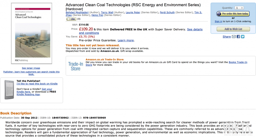 Clean Coal 3D Book Cover Design | VOKTA